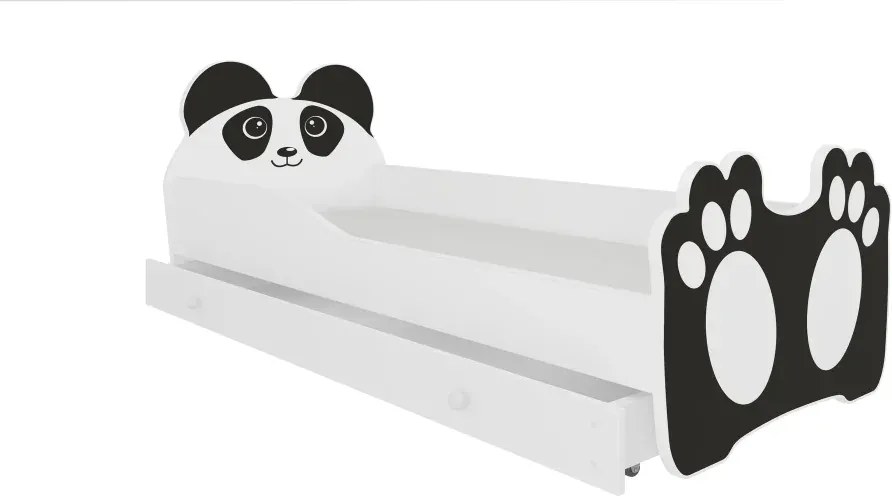 Postel s matrací a zásuvkou BEAR BLACK 140x70