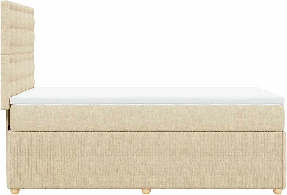 Box spring postel s matrací krémová 100 x 200 cm textil 3291986