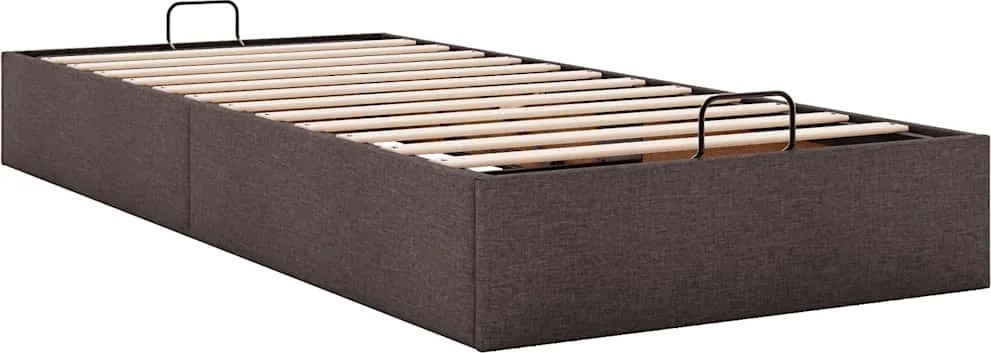 Osmanský rám postele bez matrací tmavě šedá 90x190 cm textil 3310843