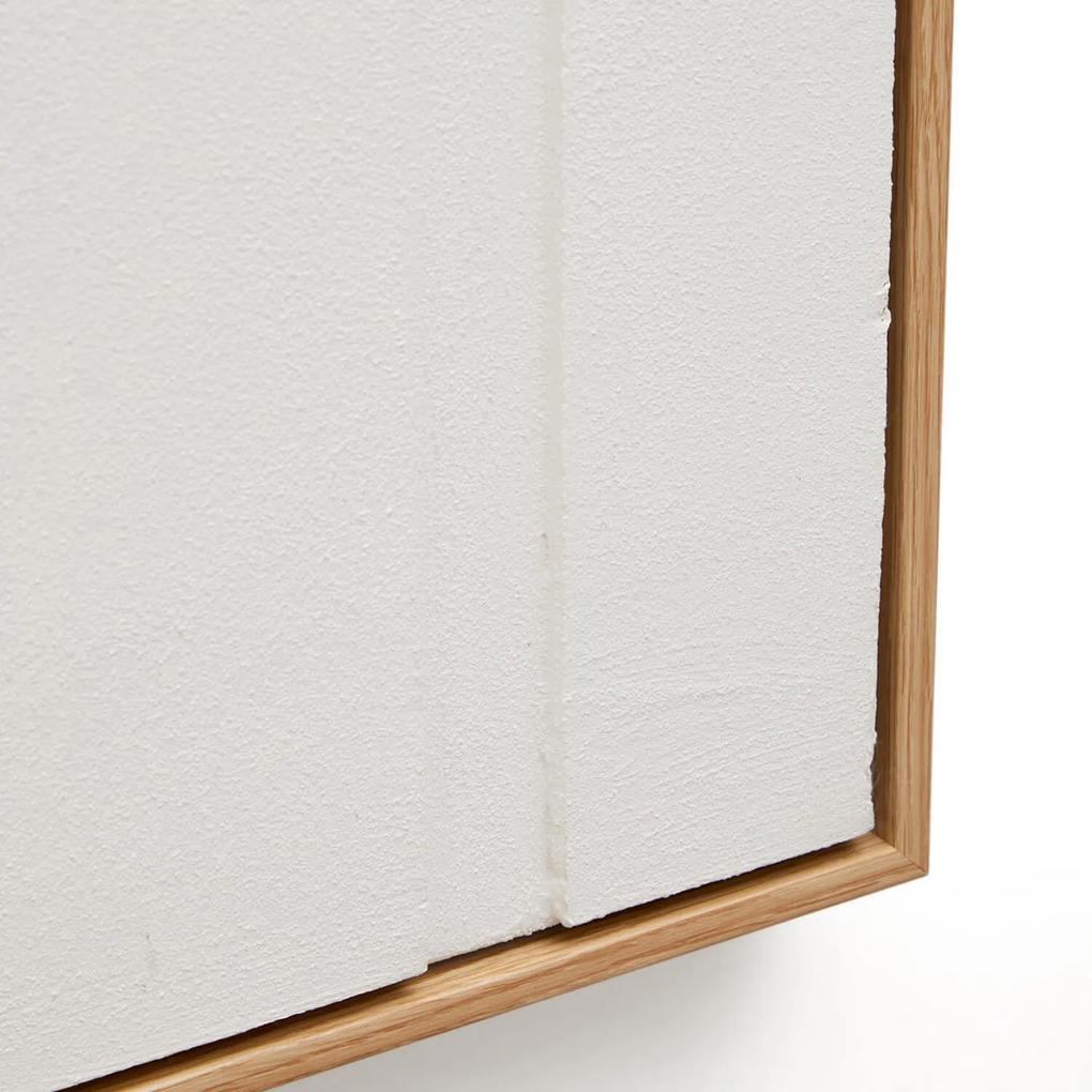 Abstraktní obraz rifes ii 60 x 90 cm bílý MUZZA