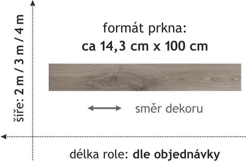 BEAULIEU PVC podlaha - lino PRIMA X 2739 ŠÍŘKA: 2 m, POUŽITÍ: Zátěžové