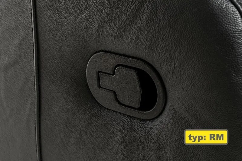 Kožené houpací křeslo s elektrickým polohováním ELEGANT 1, krémová
