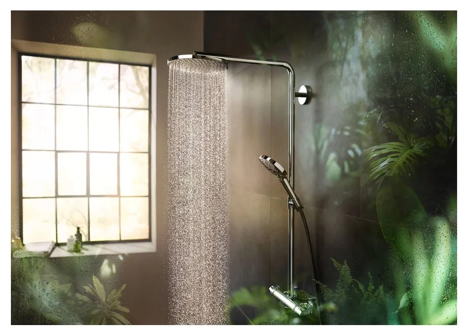 Hansgrohe Raindance Select S - Showerpipe 240 1jet PowderRain s termostatem, matná černá 27633670