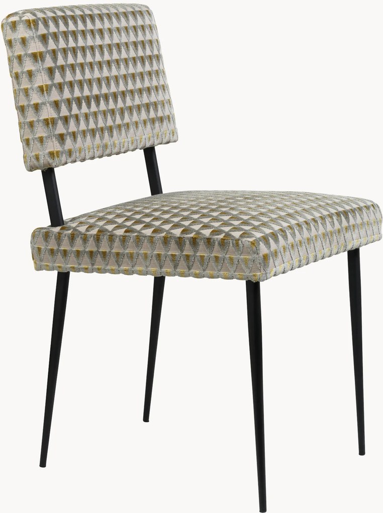 Čalouněná sametová jídelní židle M-Chair