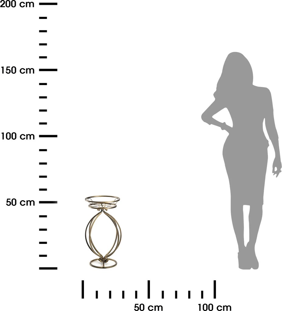 STOJAN NA KVĚTINÁČ VIRELLA 54X30 CM ZLATÁ