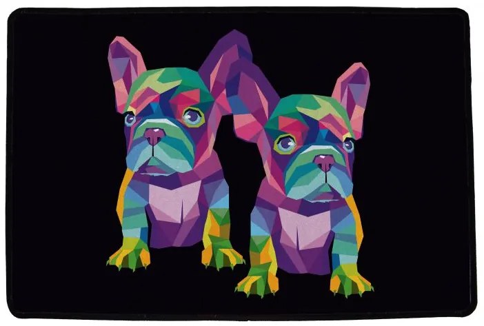 Rohožka bulldog babies, 60 x 40 cm