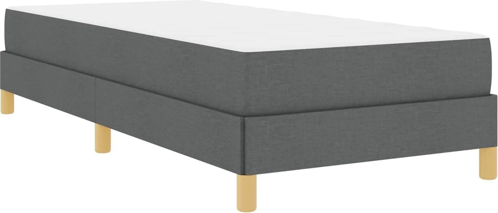 Postel s boxspringem s matrací Tmavě šedá 80 x 200 cm textil 3398522