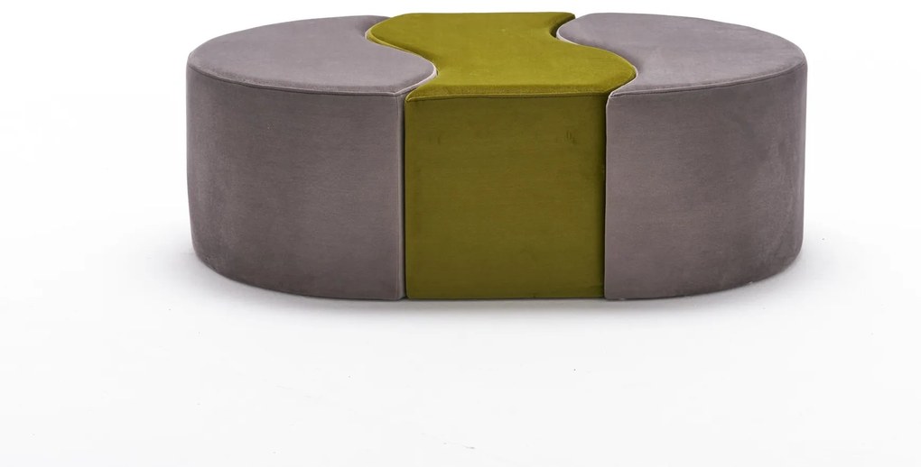 Atelier del Sofa Taburet Alya Puf - Mink, Green, Norková, Zelená