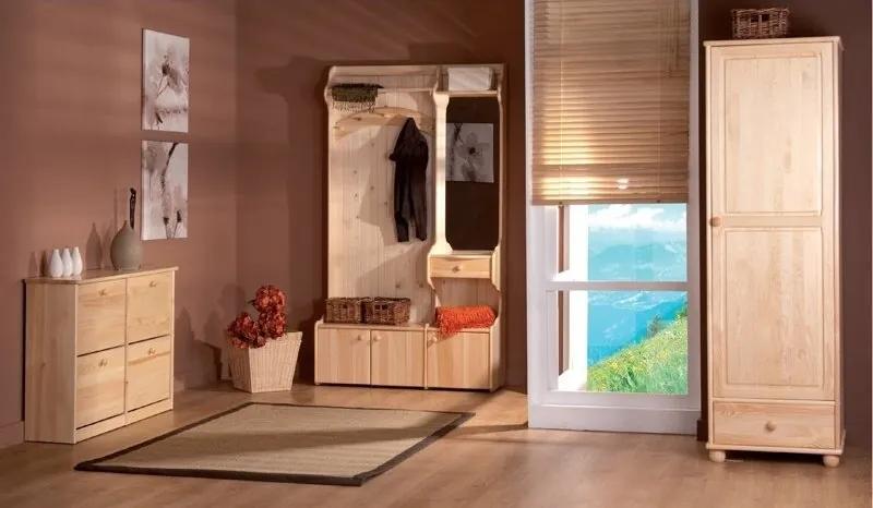 Casarredo - Komfort nábytek Botník BS-110 výklopný | barva: bez moření borovice