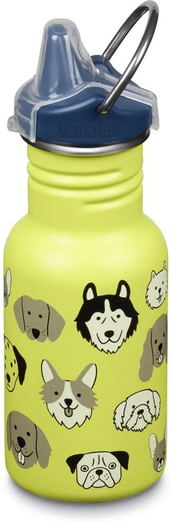Dětská nerezová lahev Klean Kanteen Kid Classic Narrow w/Sippy Cap - Dogs 355 ml