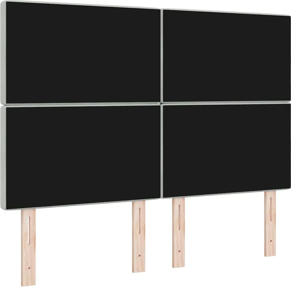 Čelo postele Světle šedá 144 cm samet 3337758