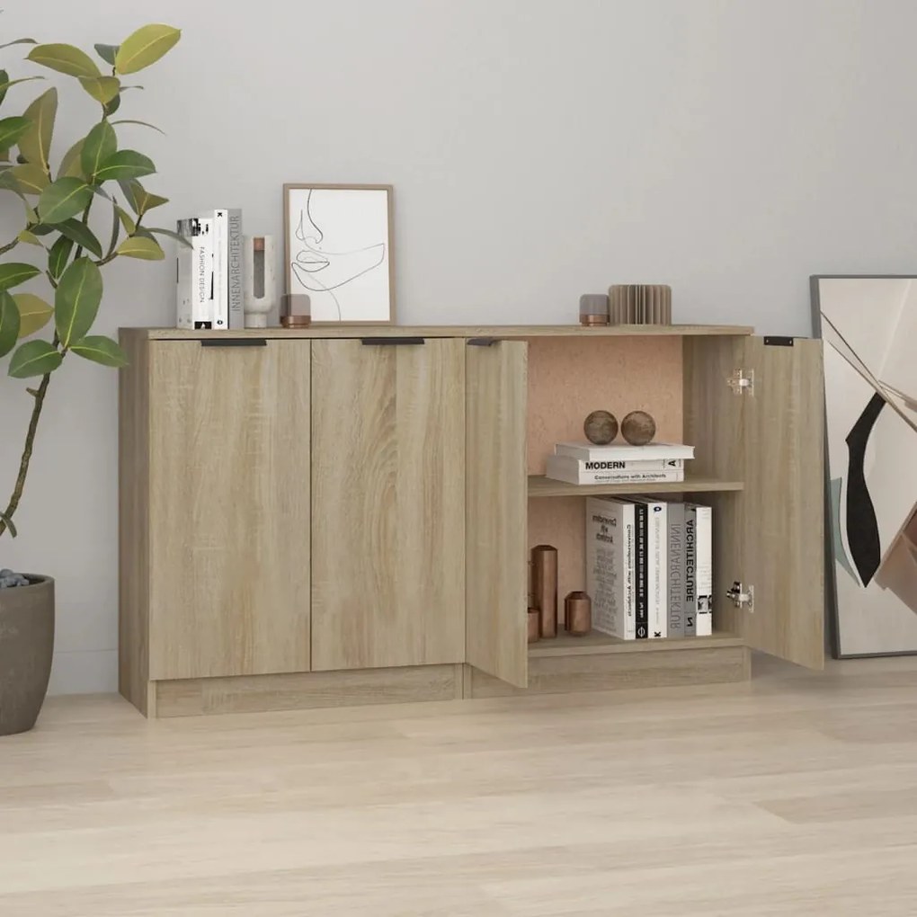 Příborníky 2 ks dub sonoma 60 x 30 x 70 cm kompozitní dřevo 3115774