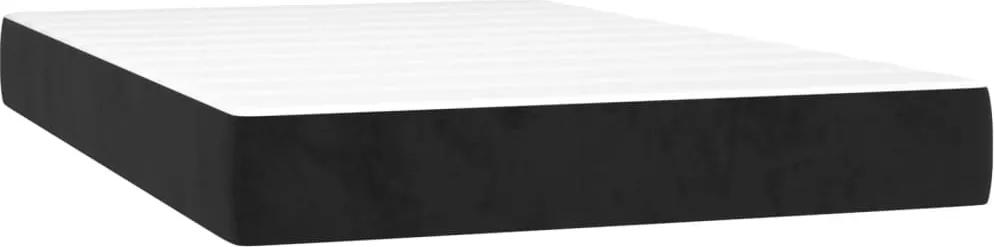 vidaXL Box spring postel s matrací 120 x 200 cm samet [3143255] Barva: Černá