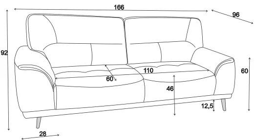 Dvoumístná pohovka LIVORNO béžová