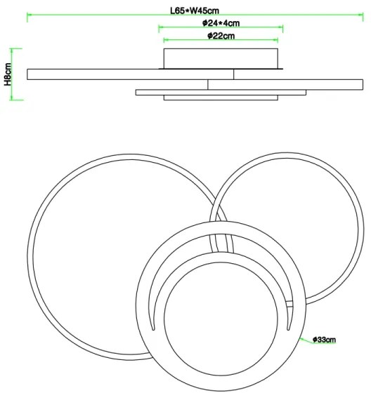 Globo 67256-40 - LED Stropní svítidlo NIRRA LED/40W/230V