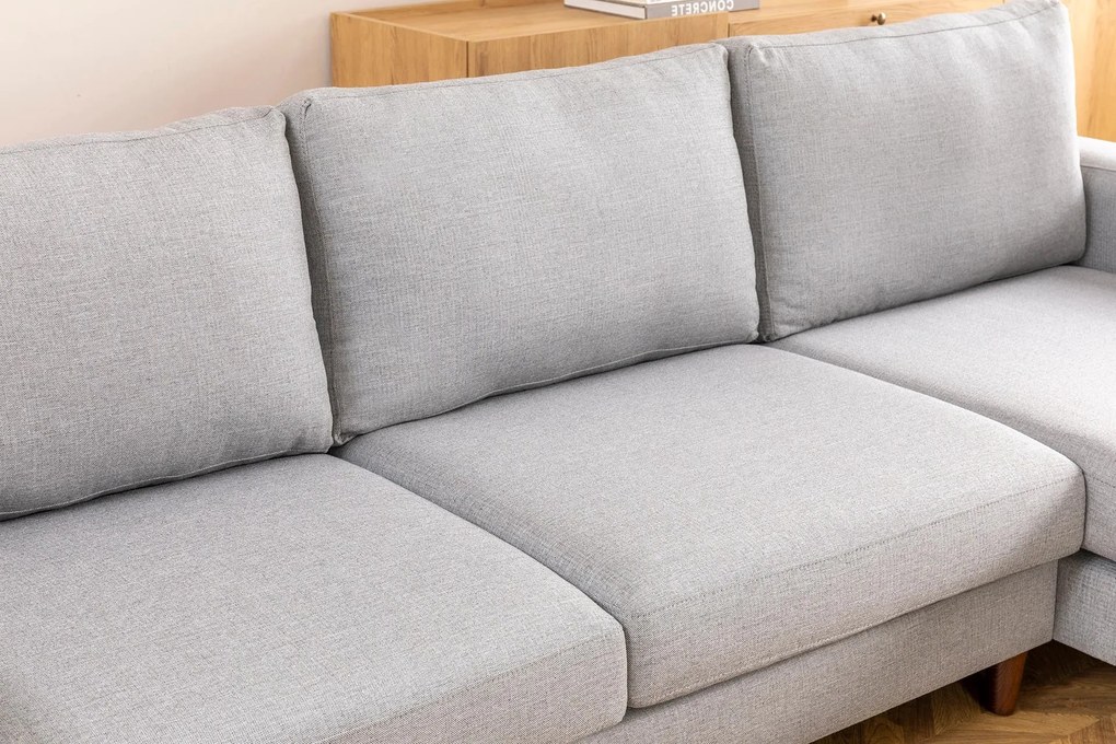 Hanah Home Rohová pohovka BERLIN světle šedá pravá