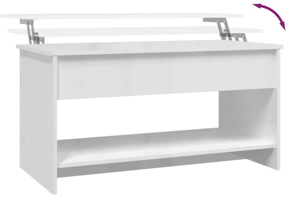 Konferenční stolek lesklý bílý 102x50x52,5 cm kompozitní dřevo - Default Title
