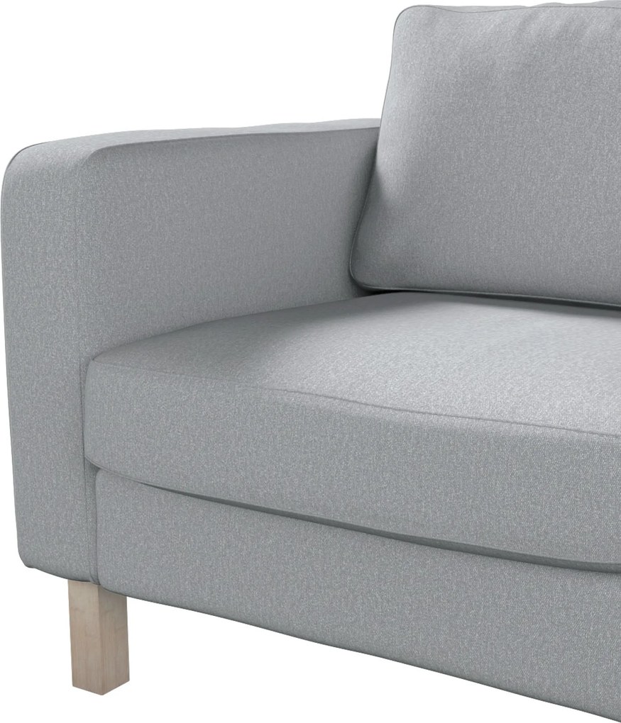 Potah na křeslo IKEA Karlstad, krátký barva šedá látka pletený vzor