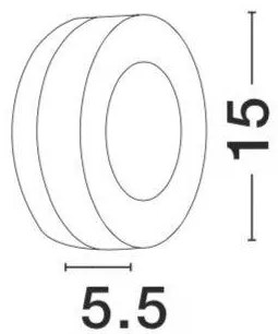 Kruhové nástěnné svítidlo TUNE Nova Luce Varianta: 9 W, 620 lm, 3000  K, černá