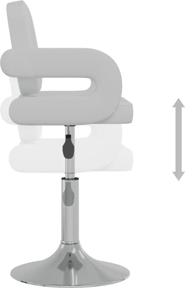 vidaXL Otočné jídelní židle 2 ks umělá kůže [335560] Barva: Bílá