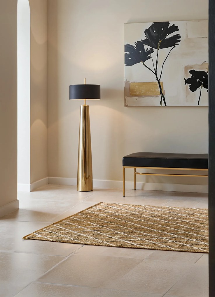 Hanse Home, Kusový koberec Kunu 106208 Natural Gold White, 200x300, béžová, chodba / předsíň