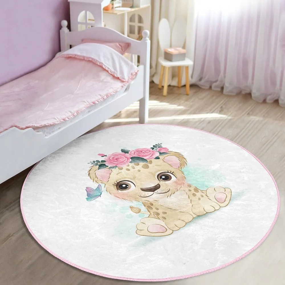 Bílý dětský koberec ø 100 cm Comfort – Mila Home