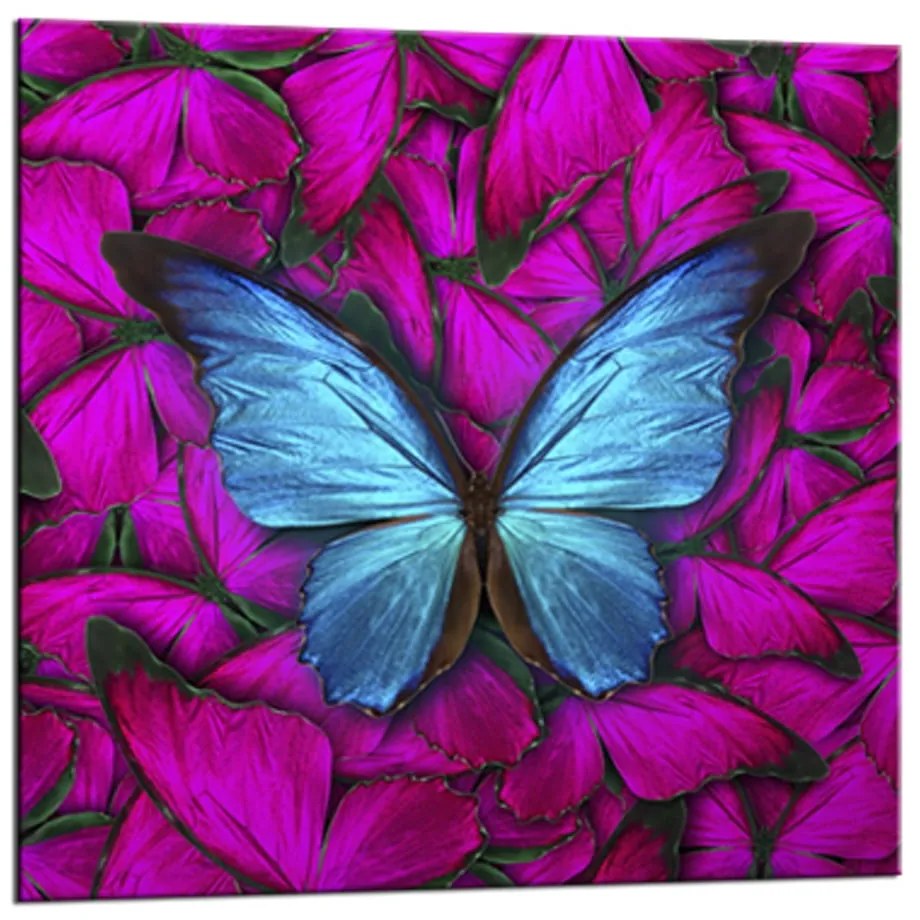 Obraz Styler Glasspik Red Butterfly, 20 x 20 cm