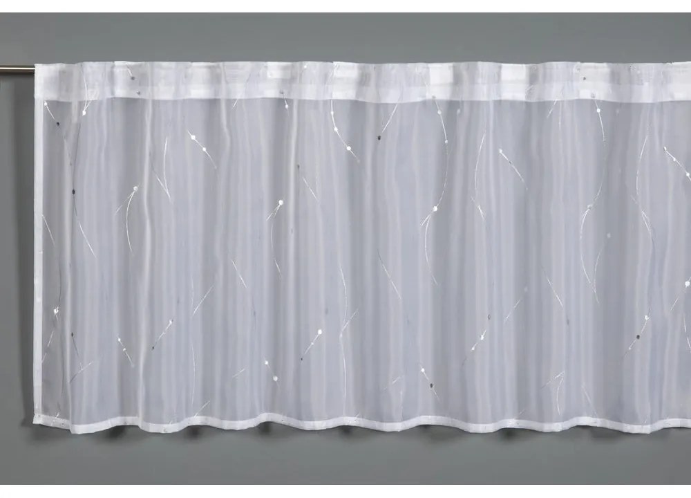 Bílá záclona 45x140 cm Jacquard - Gardinia