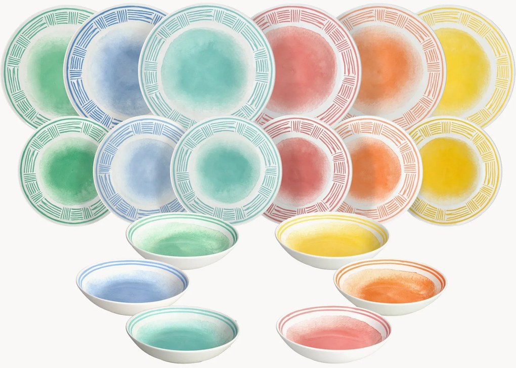 Sada porcelánového nádobí Madison Sorbetto, pro 6 osob, 18 dílů