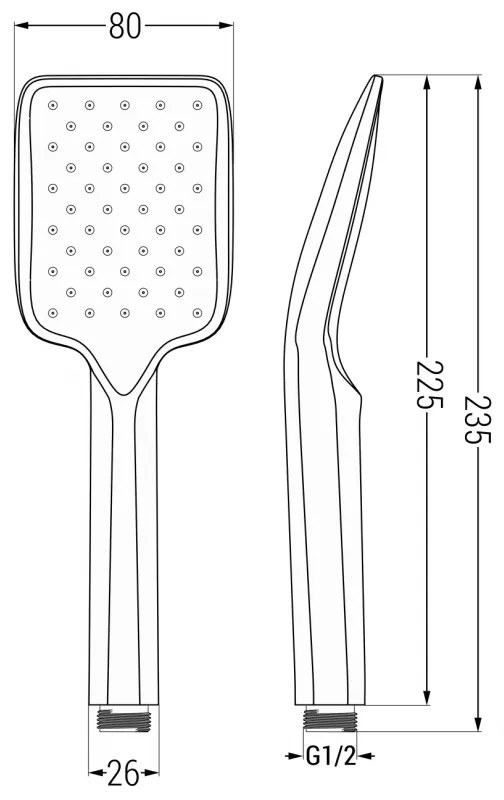 Mexen R-62 bidetový nástavec s 1 funkcí, Chromovaná - 79562-00