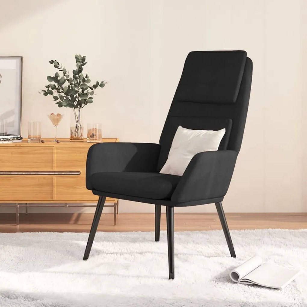Relaxační židle černá textil 341318