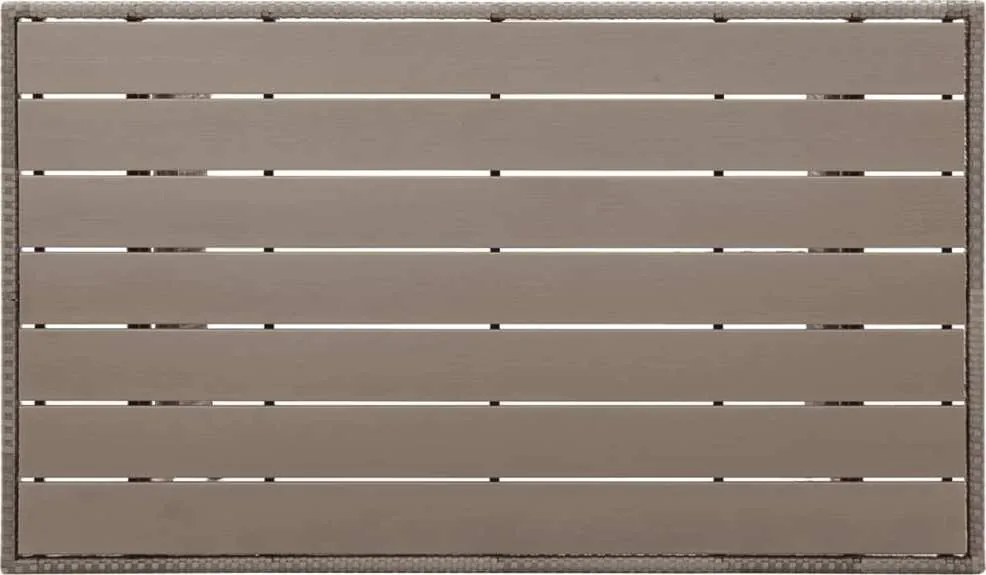 vidaXL Zahradní stůl 120 x 70 x 66 cm polyratan [316584] Barva: Šedá