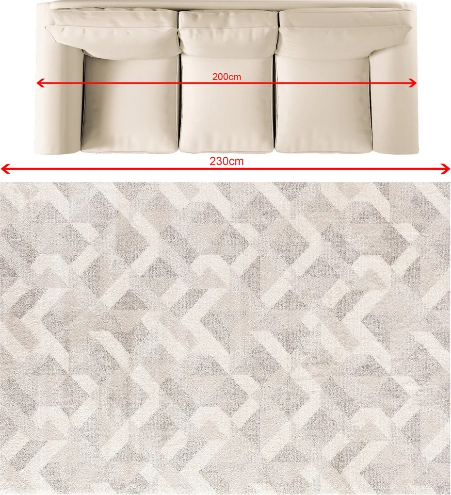 Koberec Larena beige/sand 160x230 cm
