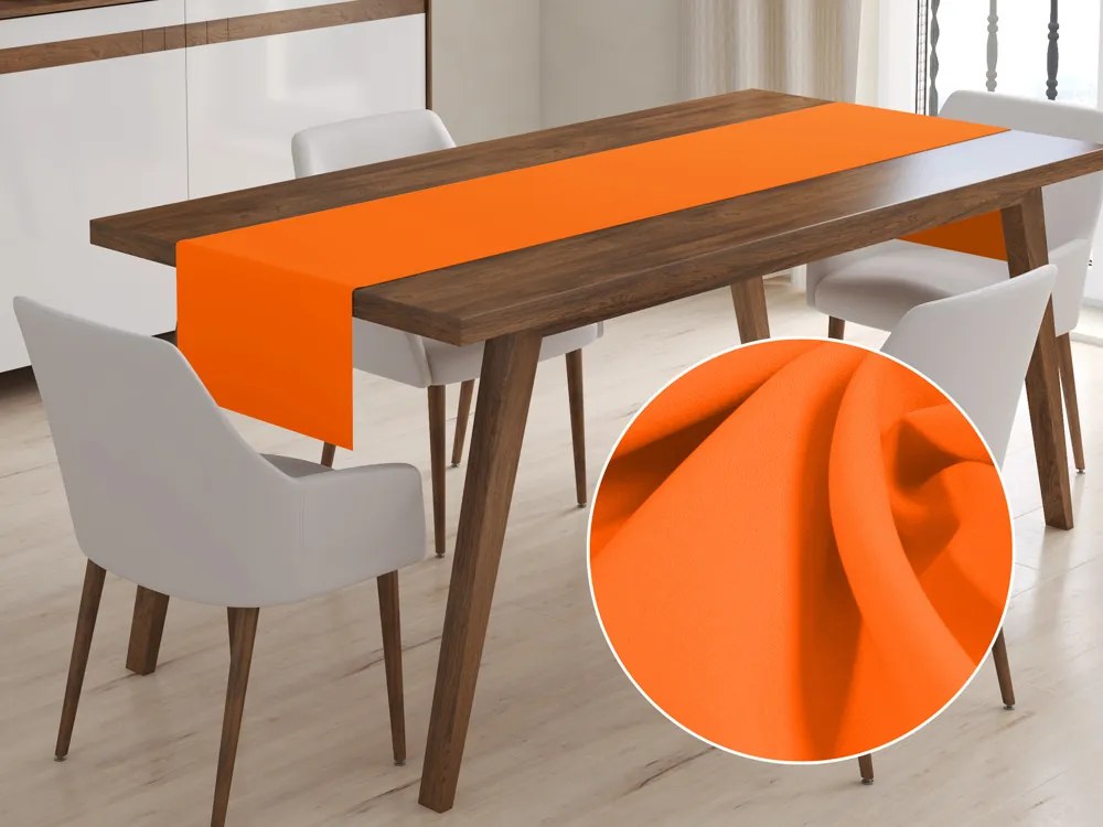 Biante Dekorační běhoun na stůl Rongo RG-035 Oranžový 35x160 cm