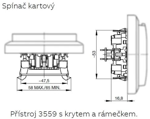 ABB vypínač kartový 1/0So 3559-A92445 se svorkou N