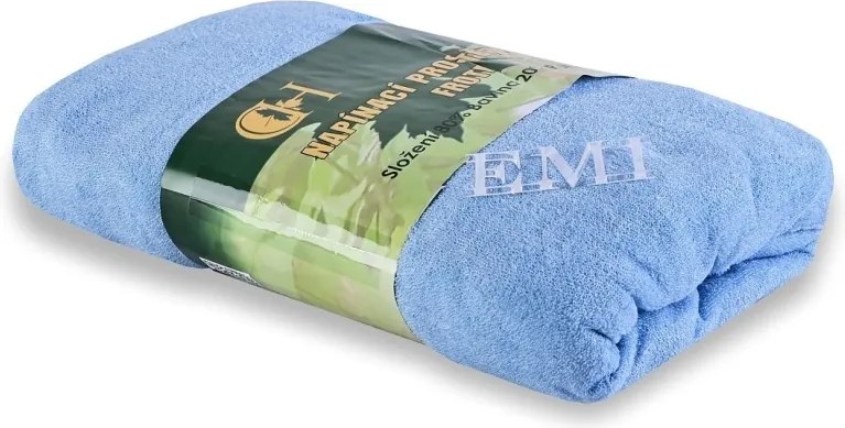 Plachta ložní modrá froté EMI, Plachta 90x200