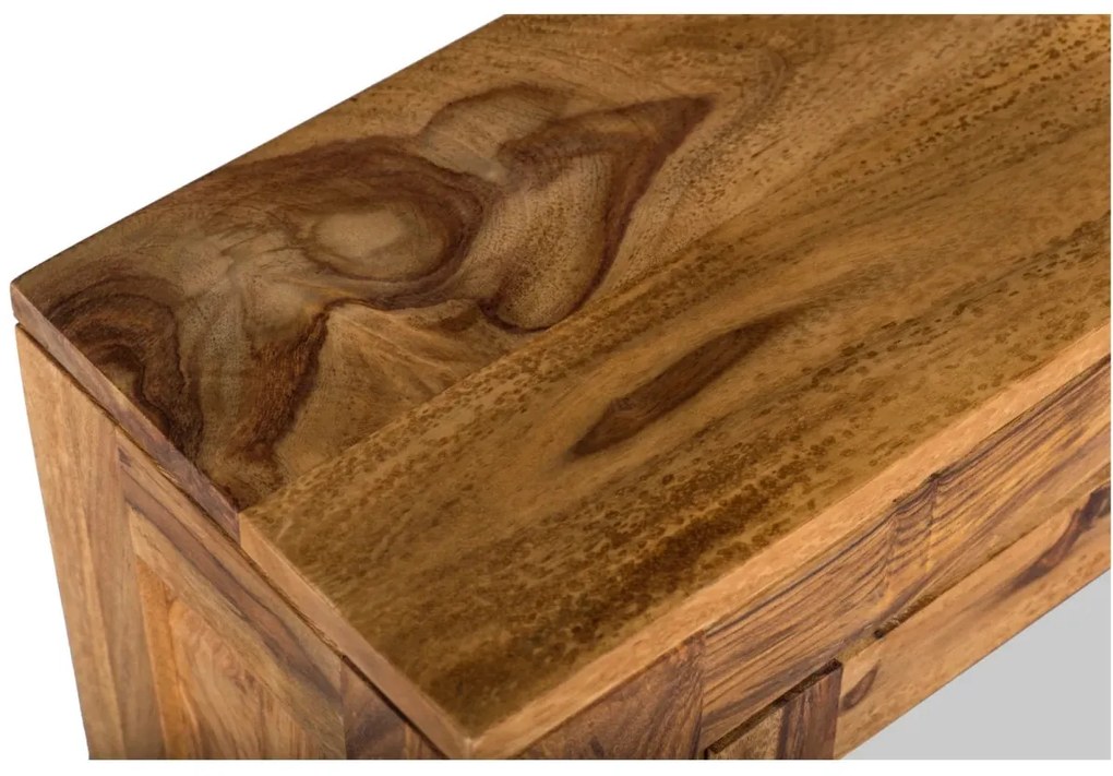 furniture-nabytek.cz - Masivní koupelnová skříňka Leostone z palisandru, hnědá, lakovaná – 42×25×70 cm
