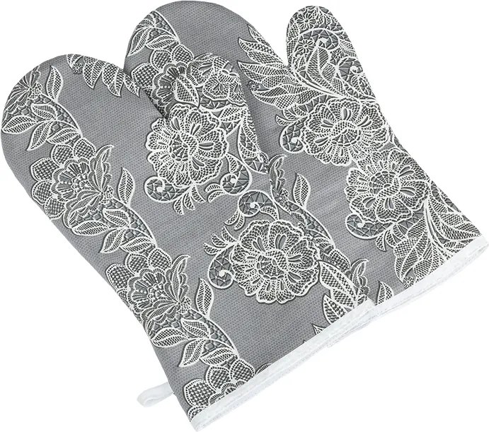 Bellatex Grilovací rukavice 2ks Šedá 20x36 cm