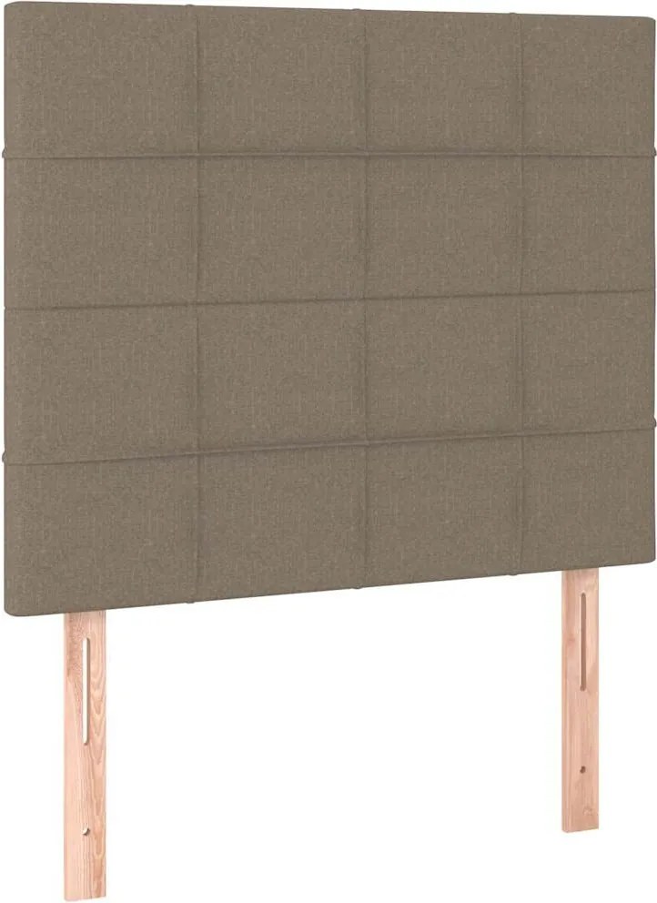 Box spring postel s matrací a LED taupe 80 x 200 cm textil 3135393