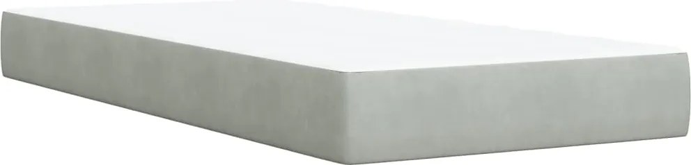 Box spring postel s matrací světle šedá 90x190 cm samet 3286180