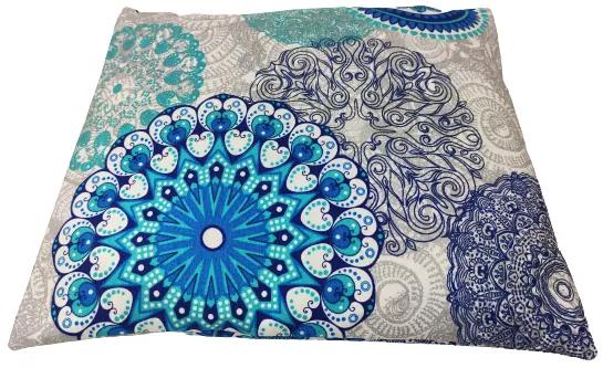 S radostí - vlastní výroba Pohankový polštářek tyrkysová mandala Atlantida Velikost: 35 x 40 cm