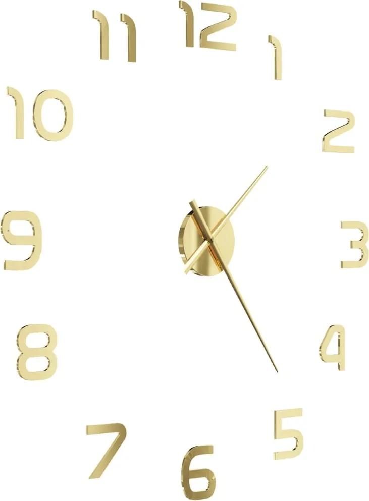 vidaXL 3D Nástěnné hodiny s moderním designem 100 cm XXL [50640] Barva: Stříbrná