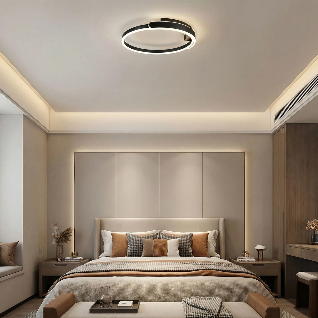 Toolight Toolight, LED stropní svítidlo 50cm, 35W, 4000K, 2000lm, APP1925-C, černá, OSW-66066