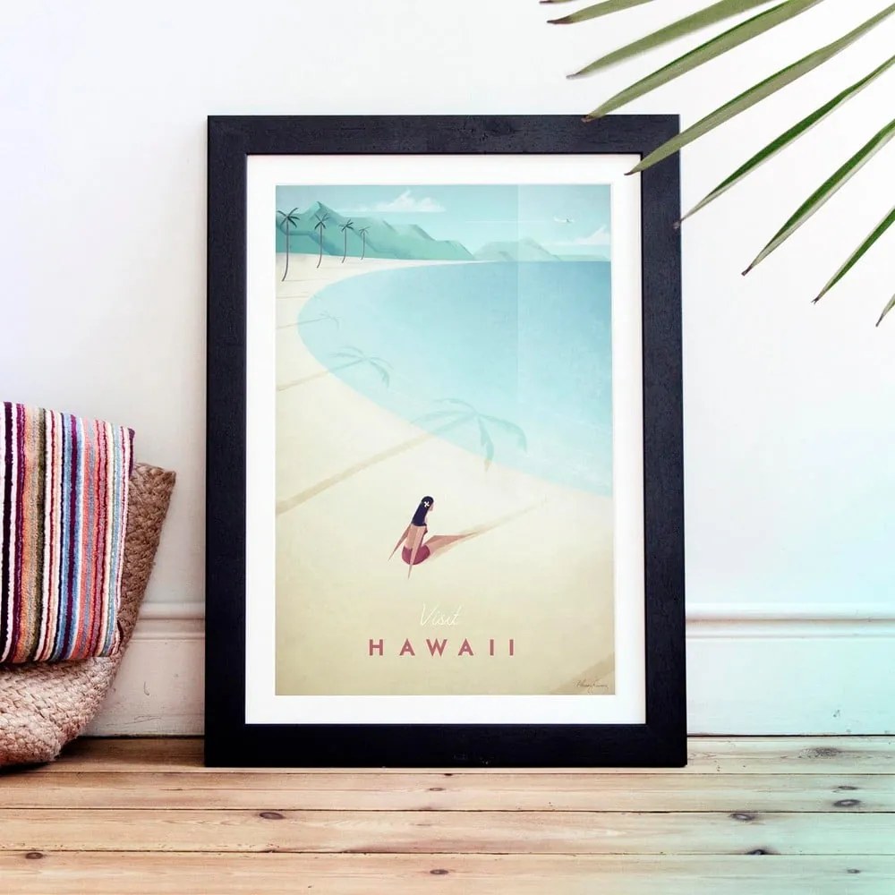 Plakát Travelposter Hawaii, 30 x 40 cm