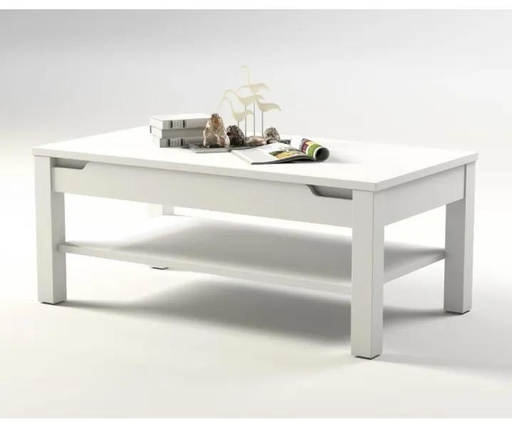 Konferenční stolek 110x45cm v bílém lesku TK2166