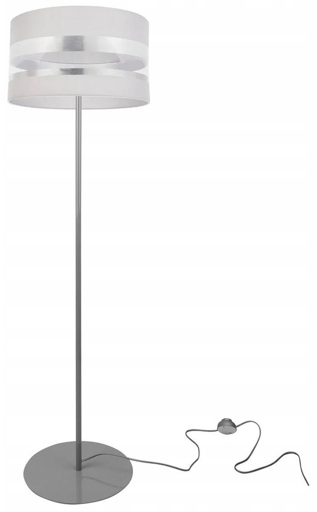 Podlahová lampa INTENSE CHROME, 1x textilní stínítko (výběr ze 6 barev), (výběr ze 3 barev konstrukce), (fi 35cm), O
