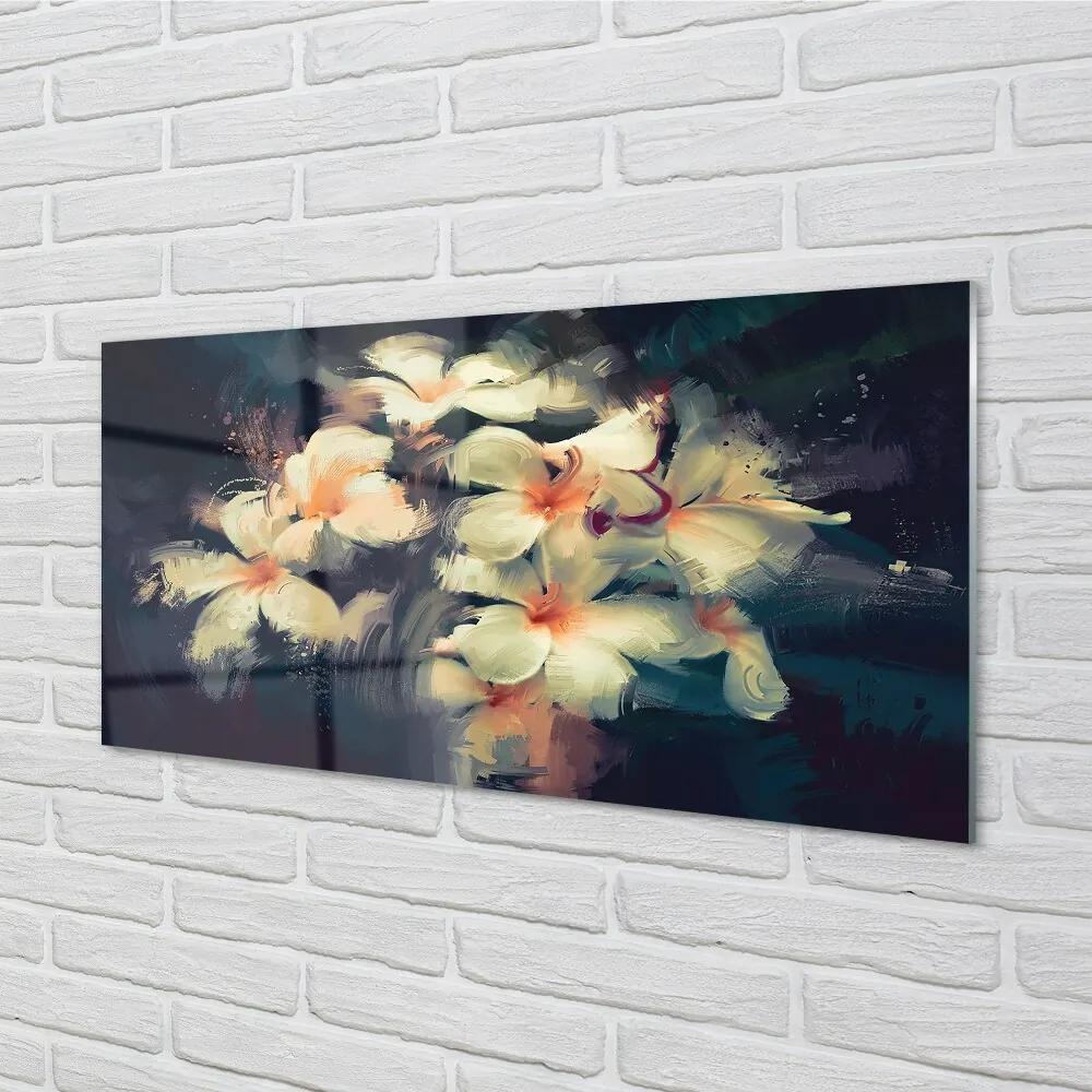 Obraz na skle Obraz květin 125x50 cm