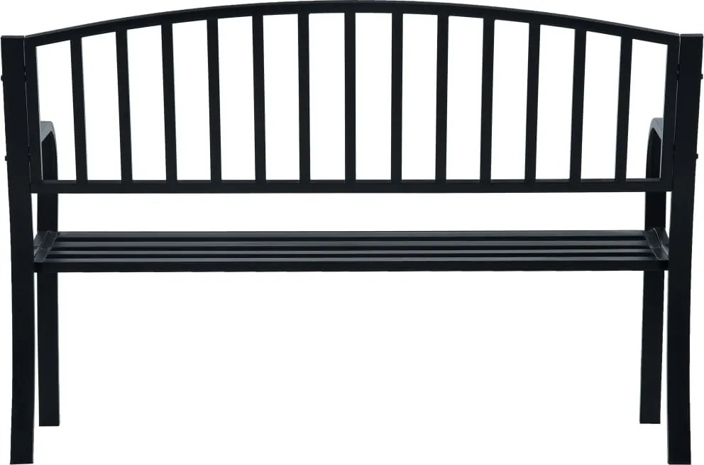 Zahradní lavice černá 120 cm ocel 319580