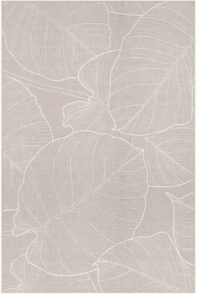 Vinylová rohožka's protiskluzovou vrstvou Hojas Beige