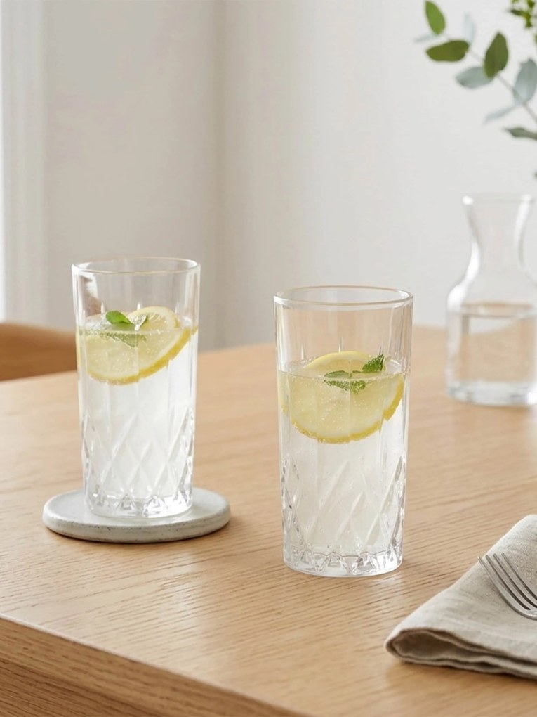 Sinsay - Sklenice s reliéfním vzorem 2 pack - clear